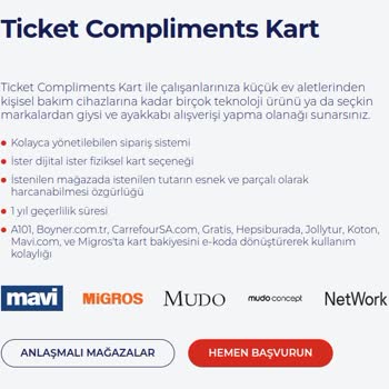 Çözüldü: Ticket Restaurant Ticket Compliments Kart Listede Olan ...