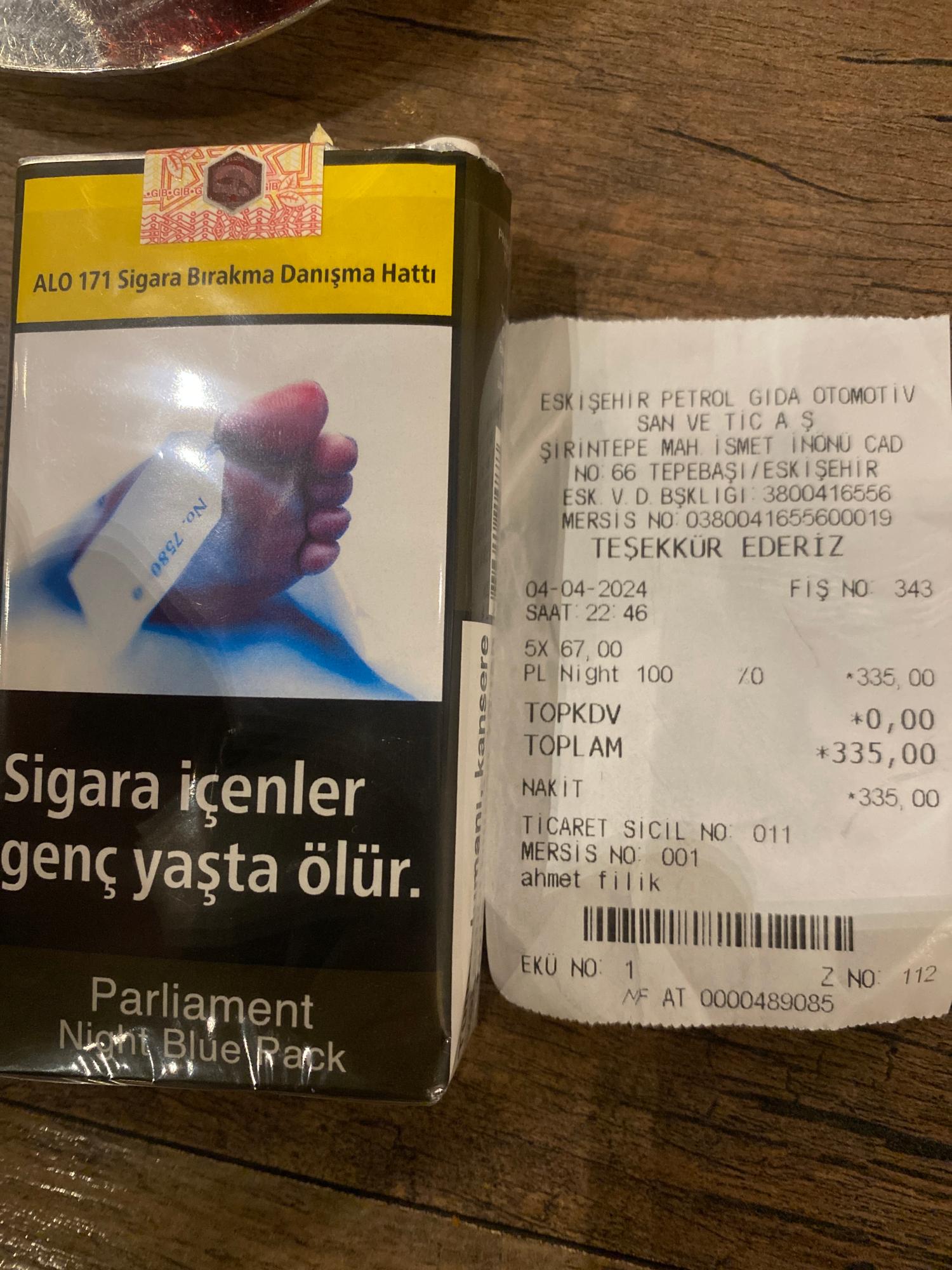 Philip Morris Zamlı Uzun Parliament Night Blue Pack - Şikayetvar