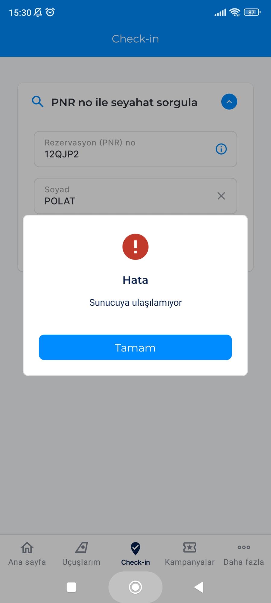 AJet AJet (Anadolu Jet) Online Check-in Hüsranı: Sistem Güncellemesi ...
