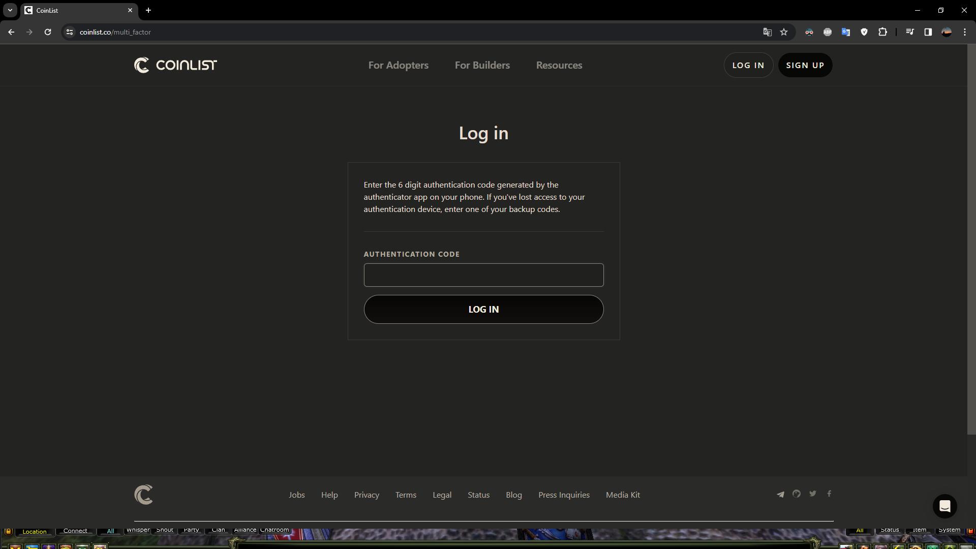 Coinlist.co Da Authentication Code Sorunu - Şikayetvar