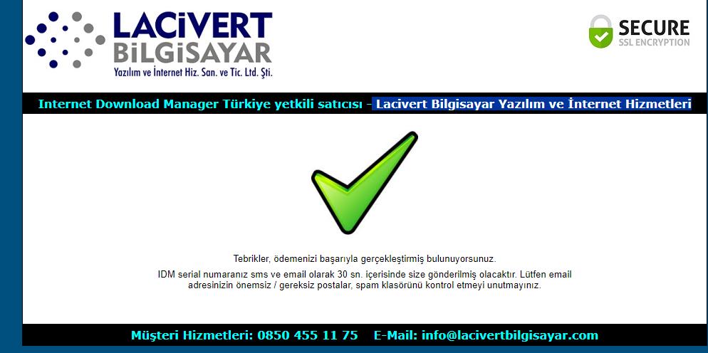 Lacivert Bilgisayar Idm KEY Tarafıma İletilmedi - Şikayetvar