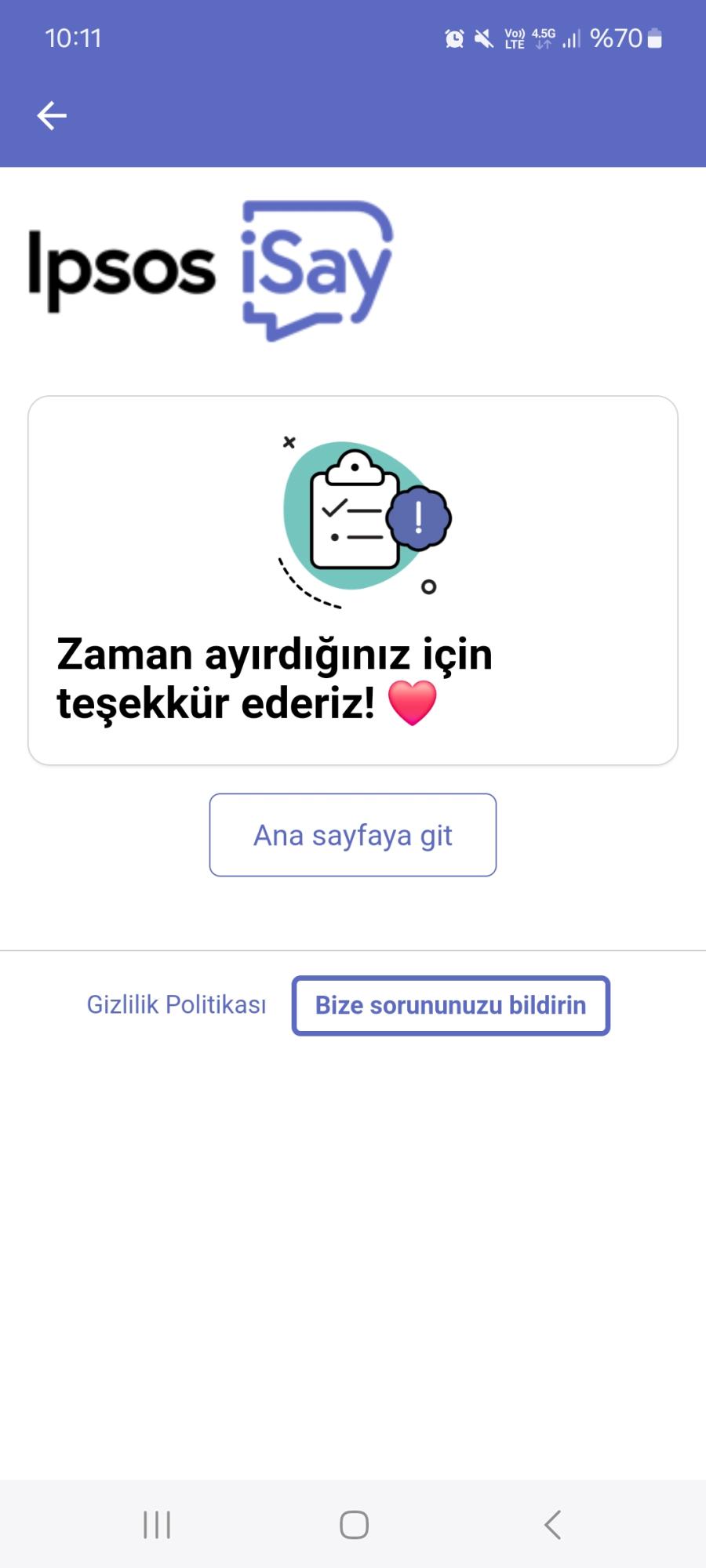 Ipsos iSay Ipsos Anket Puan Mağduriyeti - Şikayetvar
