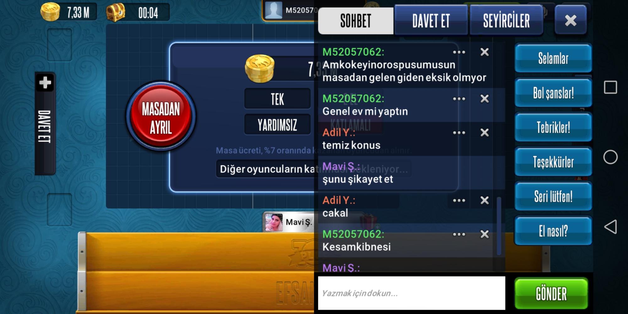 101 Okey Plus Rahat Rahat Oyun Oynamak İstiyorum - Şikayetvar