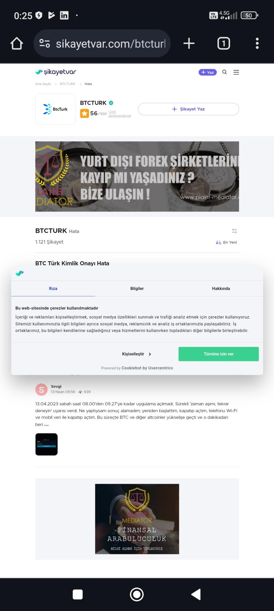 BTCTURK Hesap Kısıtlaması Ve Transfer Problemi - Şikayetvar