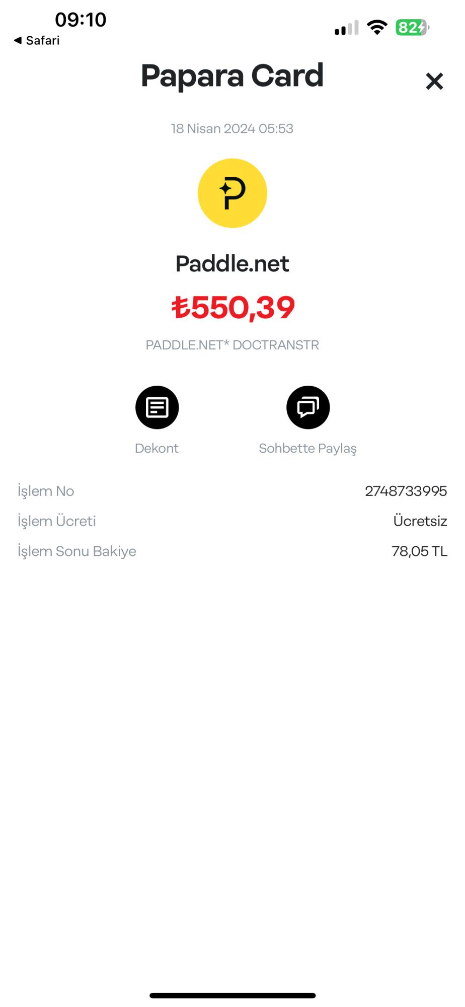 Paddle.net İzinsiz Para Çekiyor - Şikayetvar