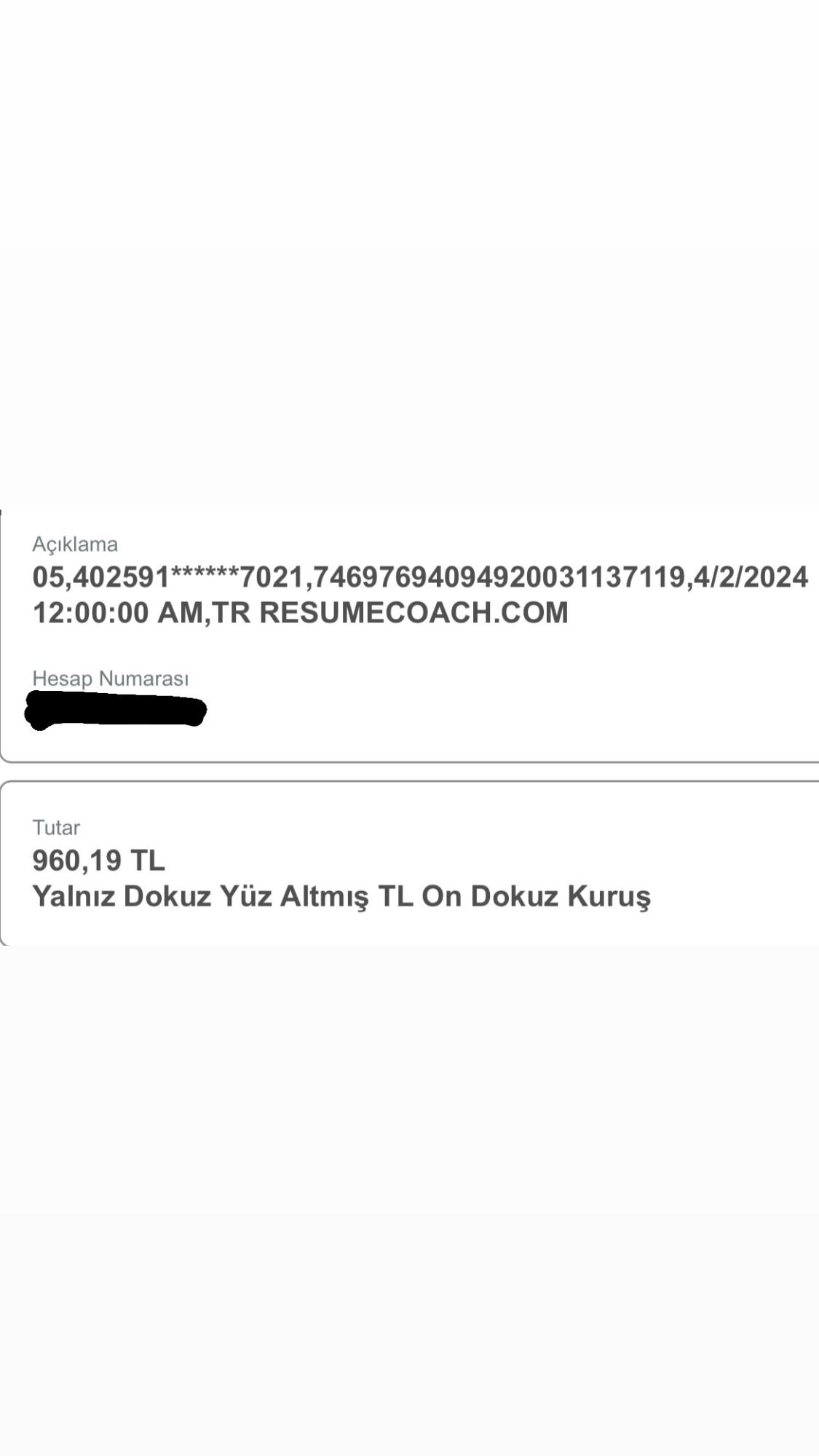 ResumeCoach Unauthorized Charge Issue - Xolvie