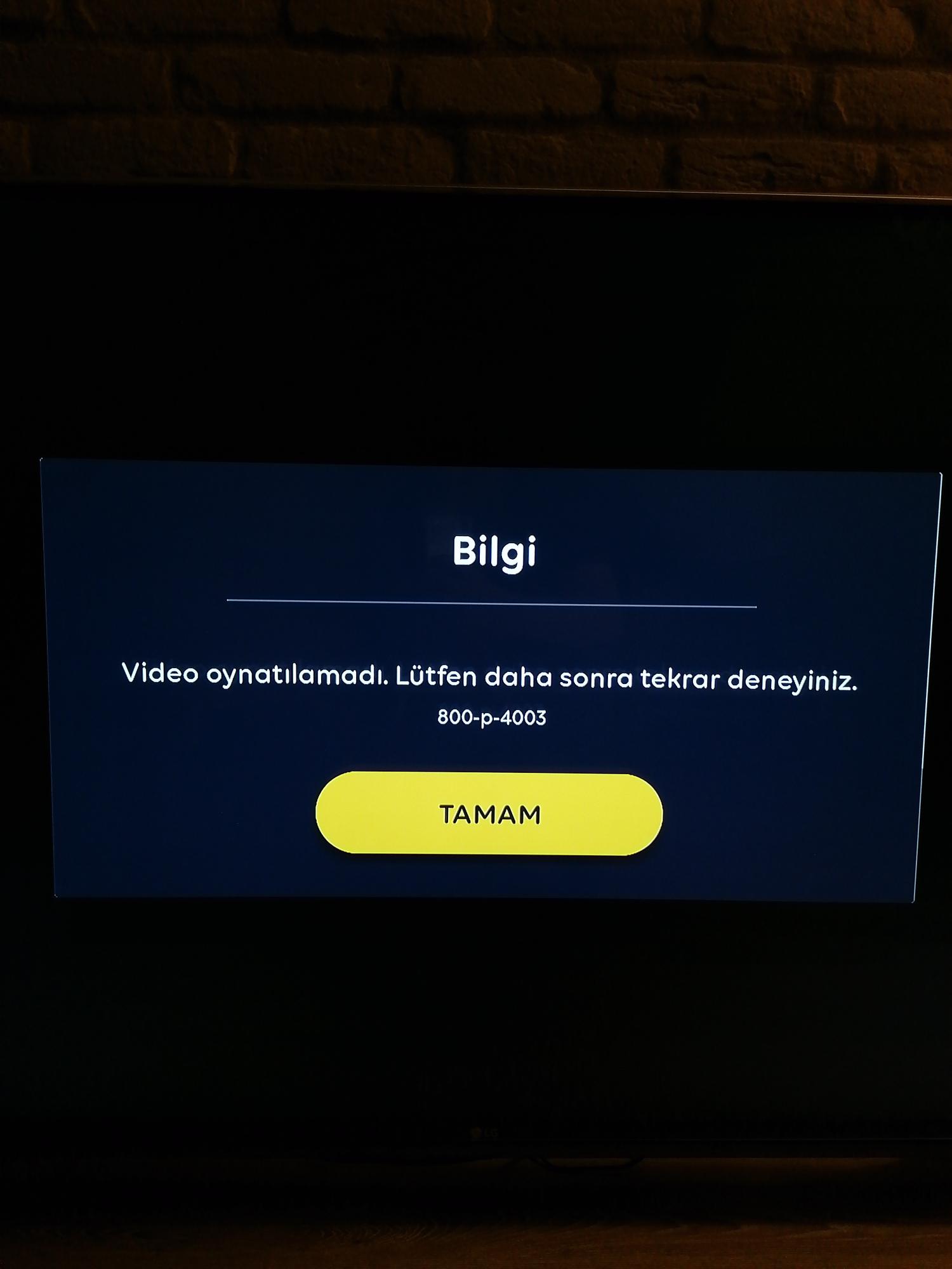 Turkcell TV+ TV+ Erişim Sorunu: 800-p-4003 Hatası Ve Müşteri Hizmetleri Yokluğu - Şikayetvar