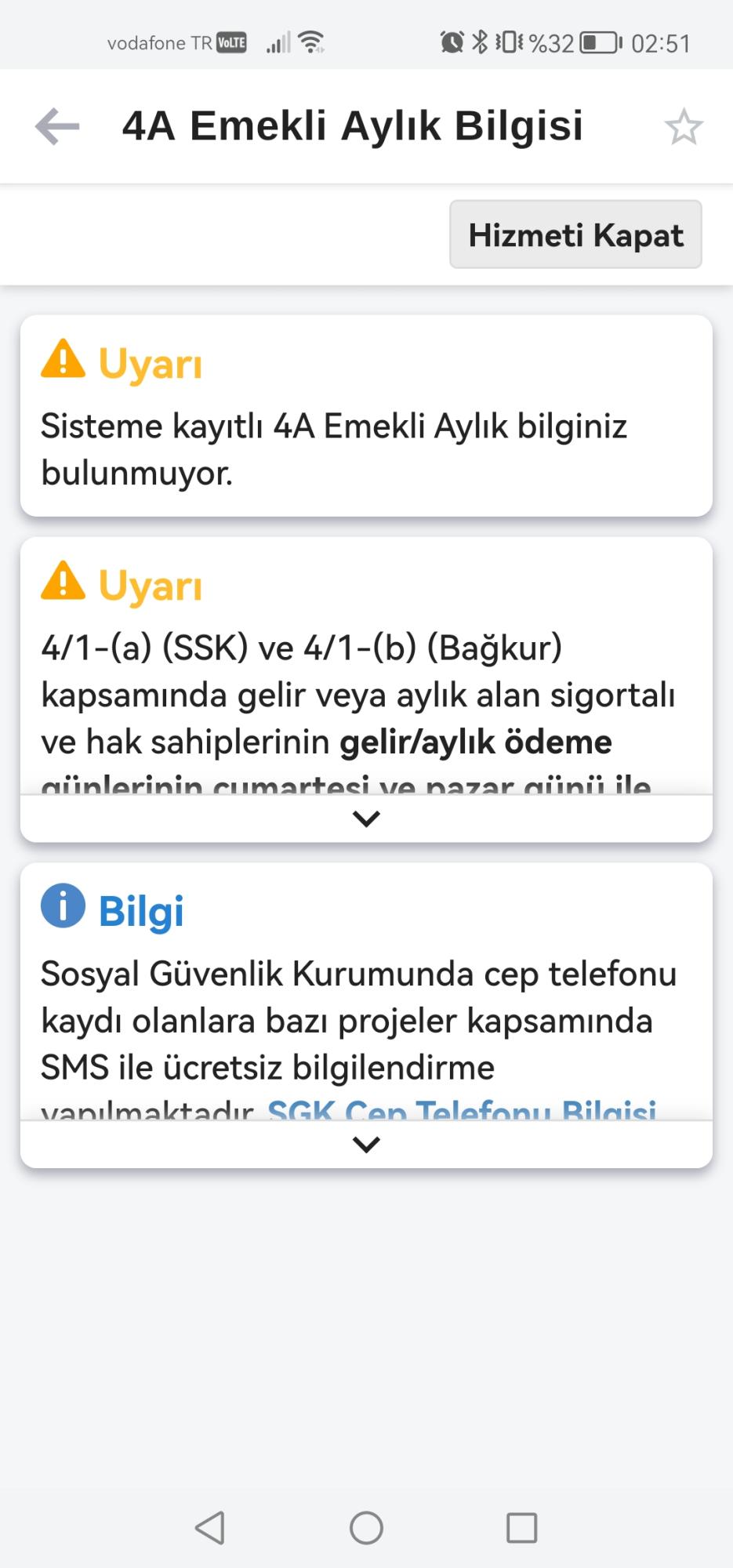 E-Devlet (Turkiye.gov.tr) Emeklilik Bilgilerine Erişemiyorum - Şikayetvar
