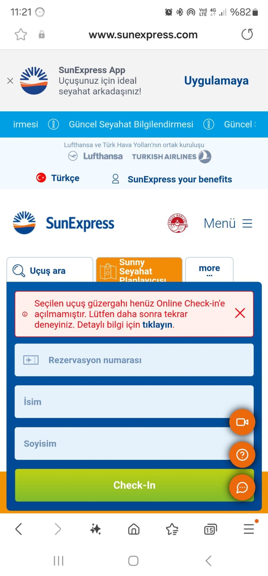 Sunexpress Hava Yolları Personel , check-in Sorunu - Şikayetvar Sunexpress Hava Yolları Personel , check-in Sorunu - Şikayetvar