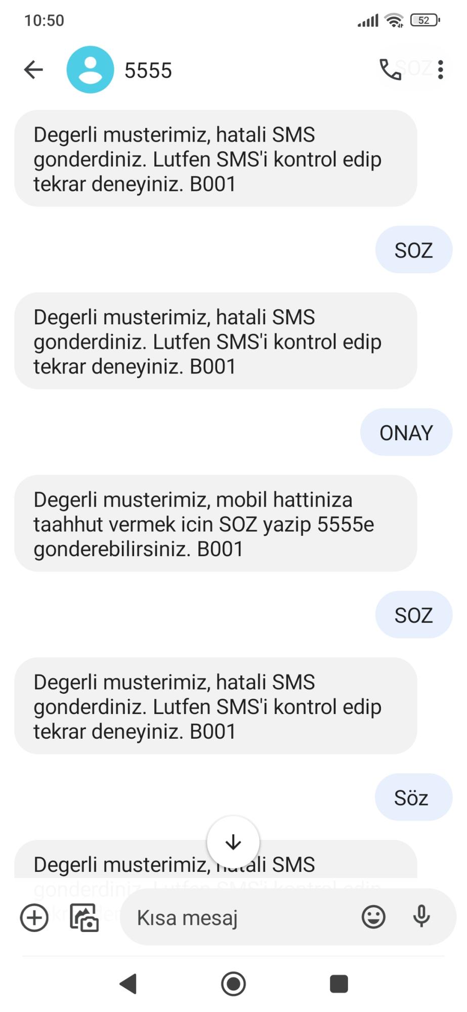 Türk Telekom 5555 E Taahhüt Verememe - Şikayetvar
