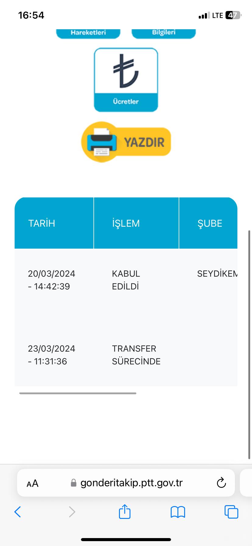 Turpex PTT PTT Turpex Almanya Kargom Nerede - Şikayetvar