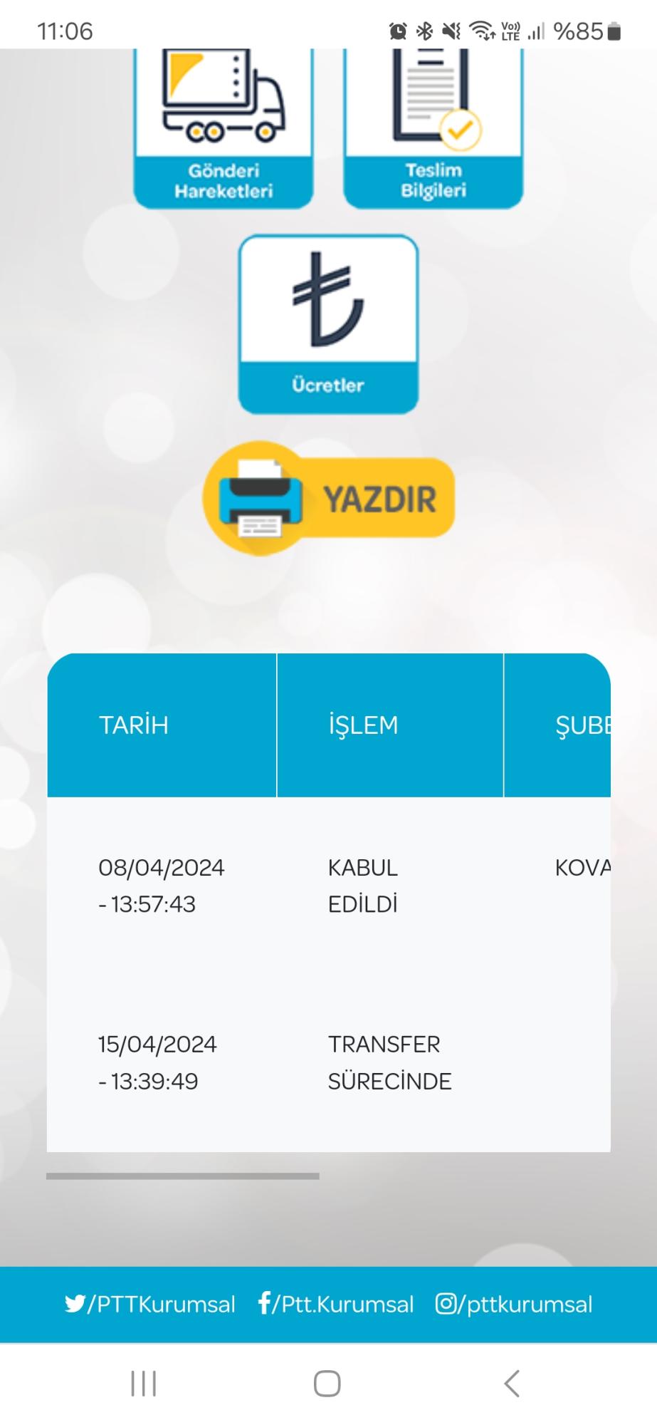 Turpex PTT PTT Turpex Gönderdiğim Kargo Nerede - Şikayetvar