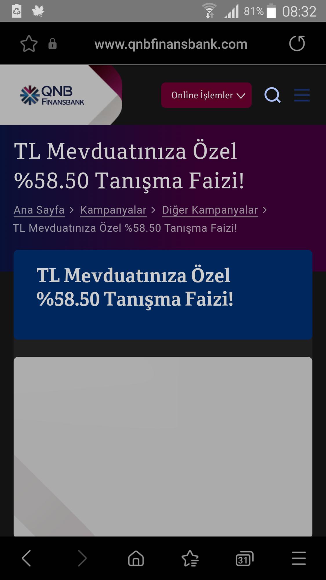 QNB Türkiye QNB Finansbank Tanışma Faizi Aldatmacası - Şikayetvar