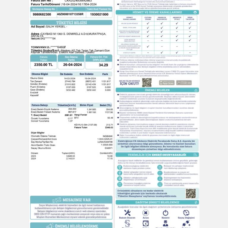 Akdeniz Elektrik Dağıtım Fatura Tarihleri Ve Zamlar Hakkında ...