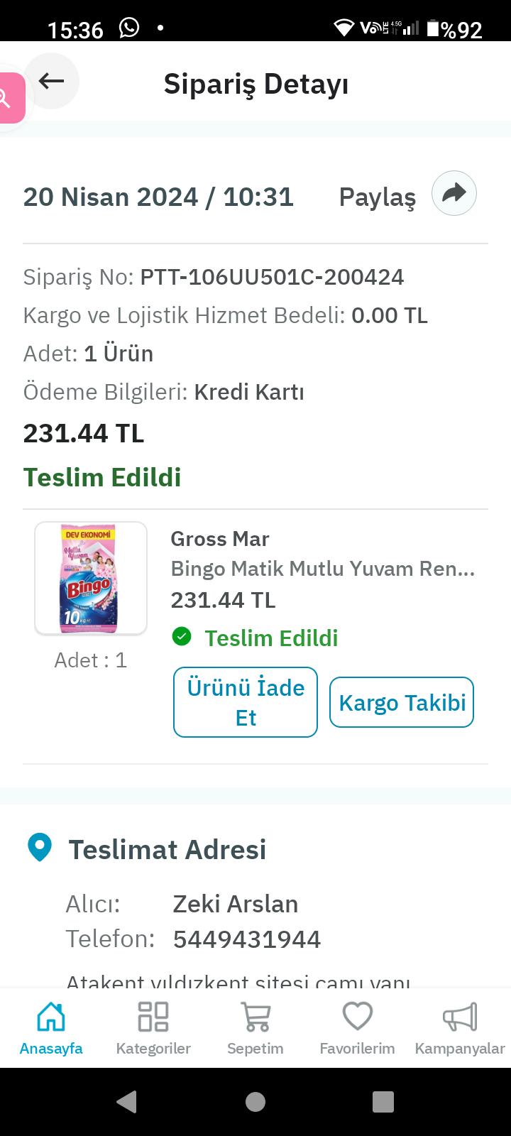 Ariel Deterjan Yerli Ürün Tercihim Hayal Kırıklığına Dönüştü - Şikayetvar