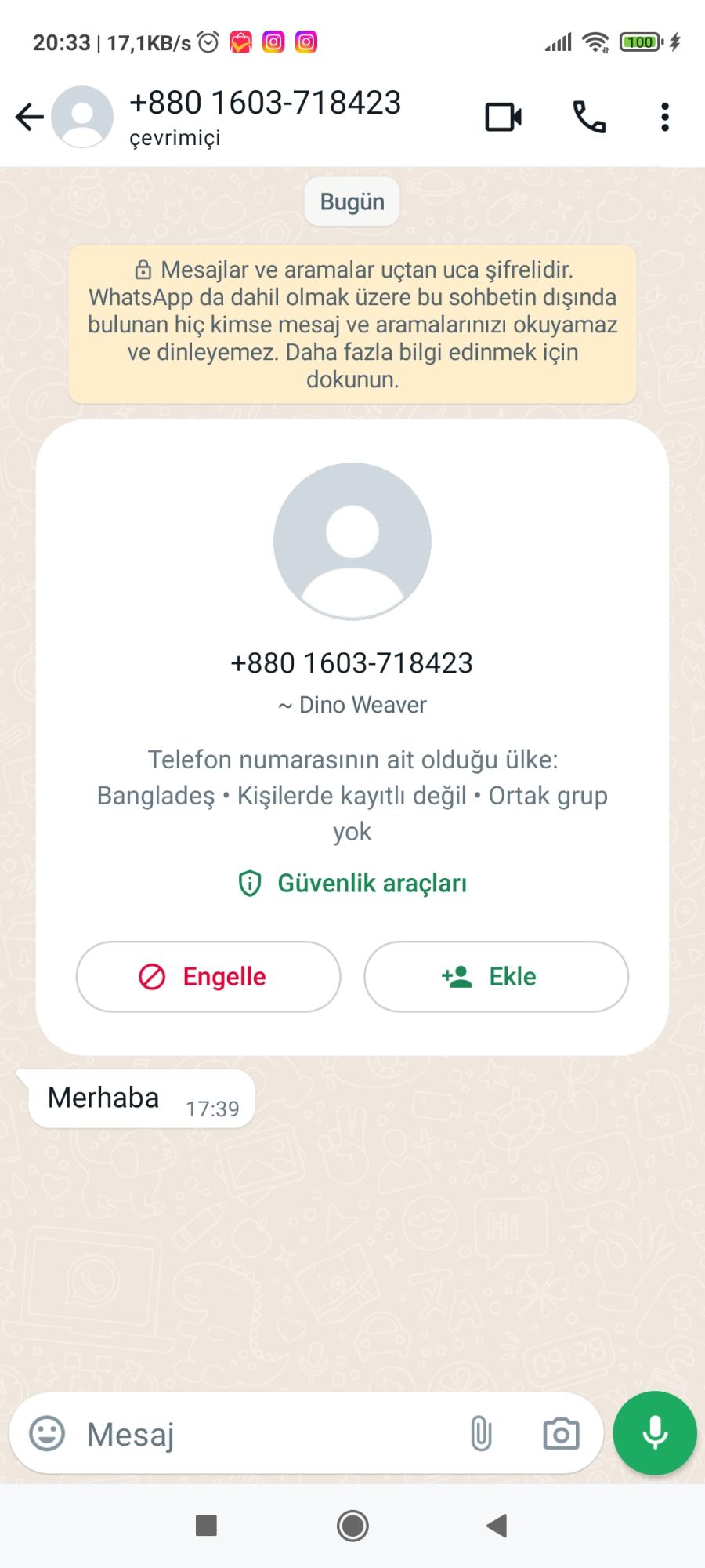 WhatsApp'ta Gelen Şüpheli Mesaj - Şikayetvar