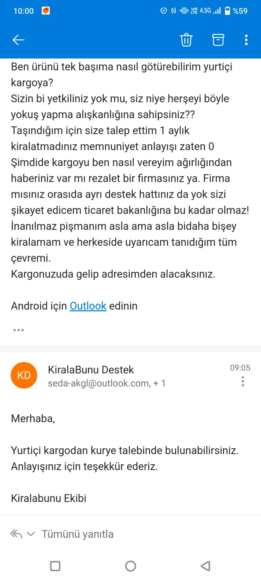 Kiralabunu Kiralık Yürüyüş Bandı Deneyimim Ve İade Süreci - Şikayetvar