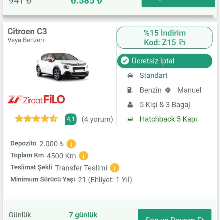 Ziraat Filo Citroen C3 Diye Kiraladığım Araç Yerine 2020 Clio Verdi ...