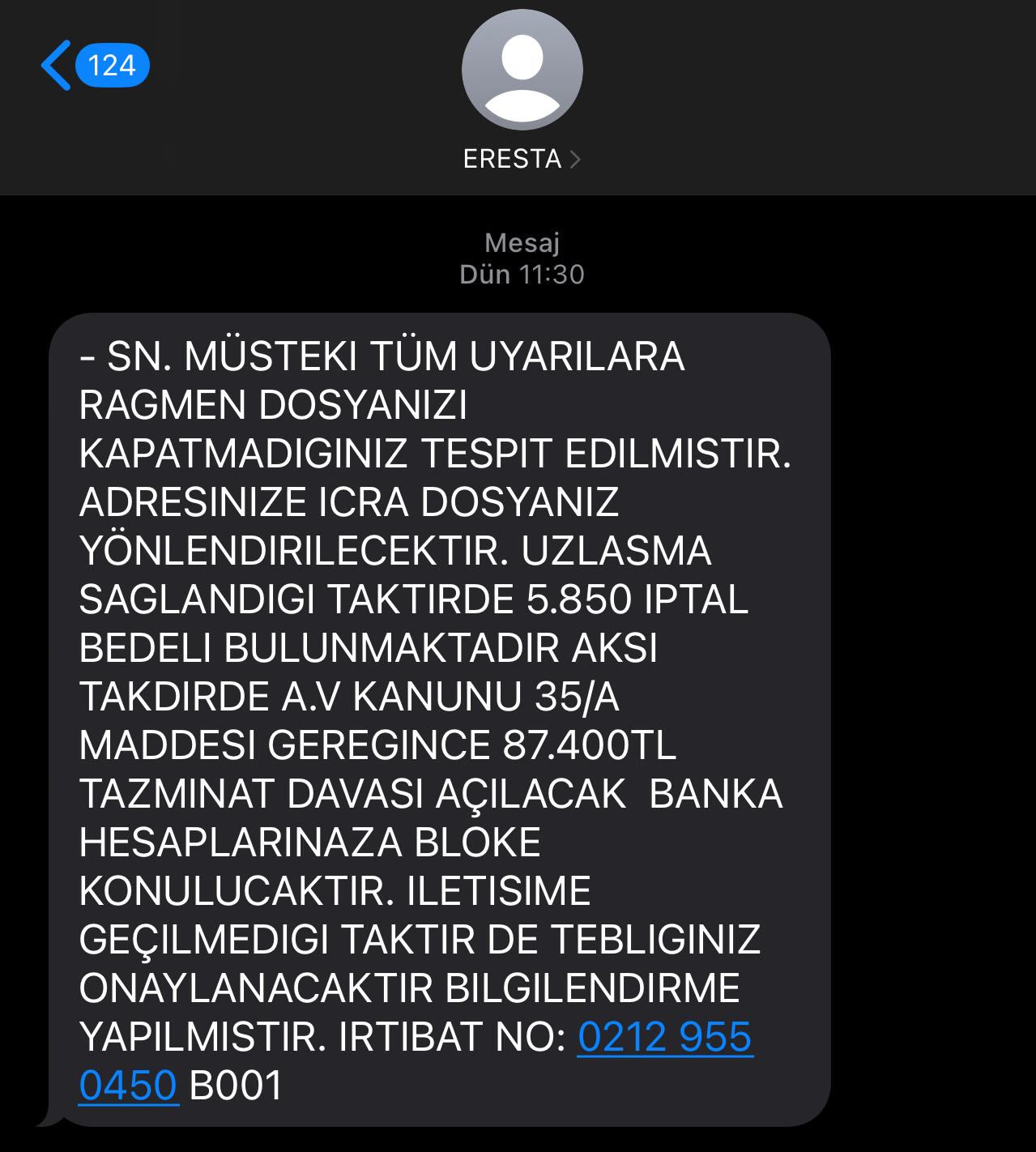 ERESTA (SMS) ERASTA HUKUK (SMS) Erasta Hukuk Kim? - Şikayetvar