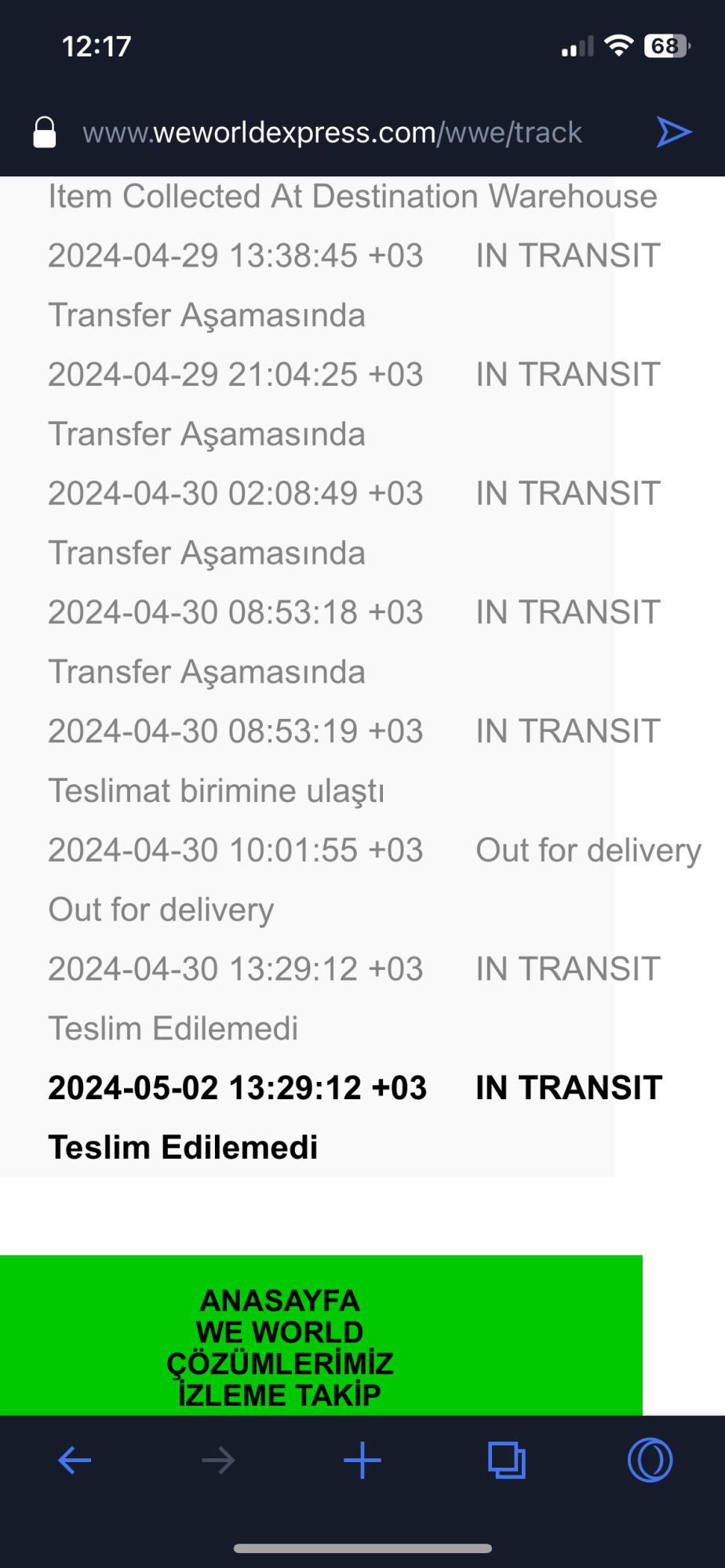 We World Express Ve World Express - Şikayetvar