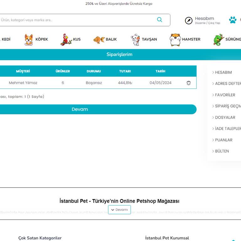 İstanbulpet.shop - Şikayetvar