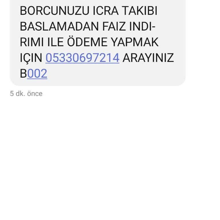 Metka Hukuk (SMS) SMS Haciz Bildirimi - Şikayetvar