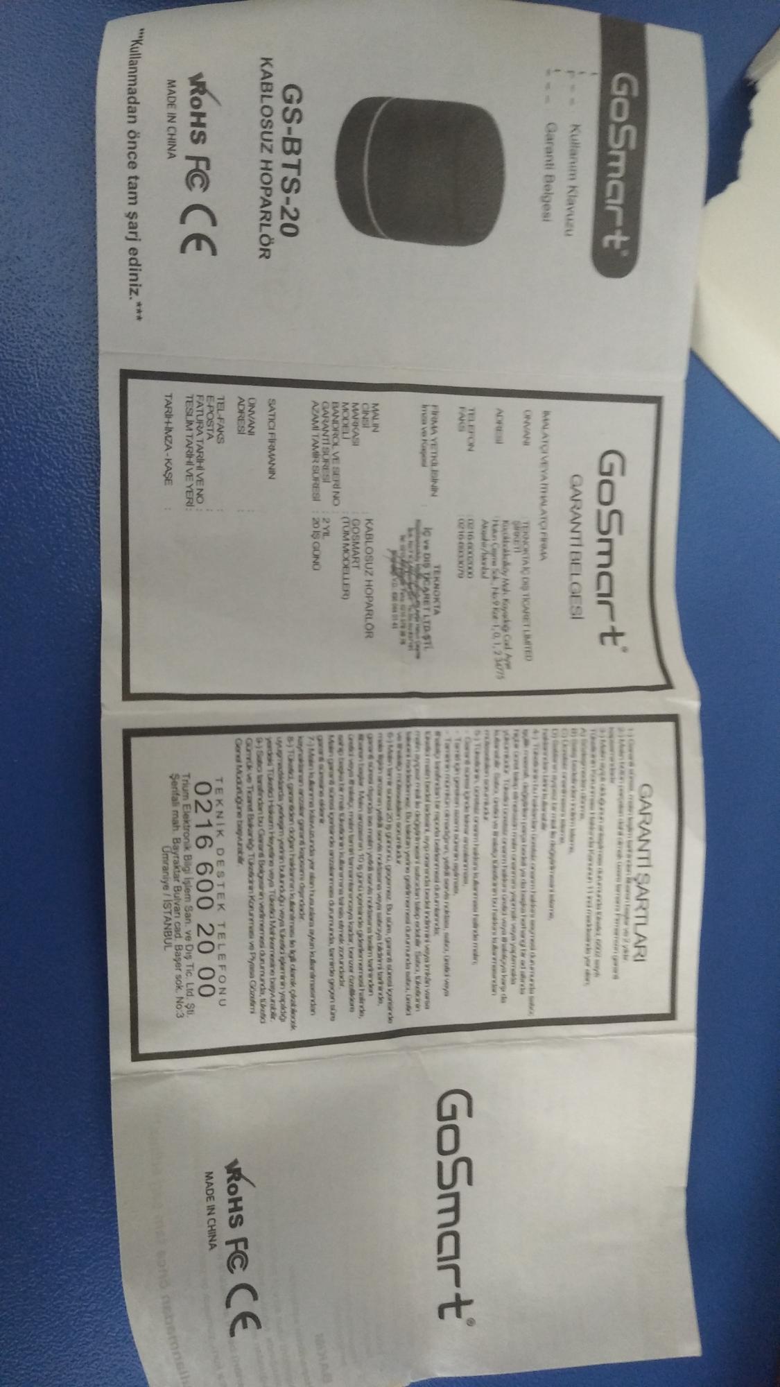 A101 Gosmart Kablosuz Hoparlör Tekliyor - Şikayetvar