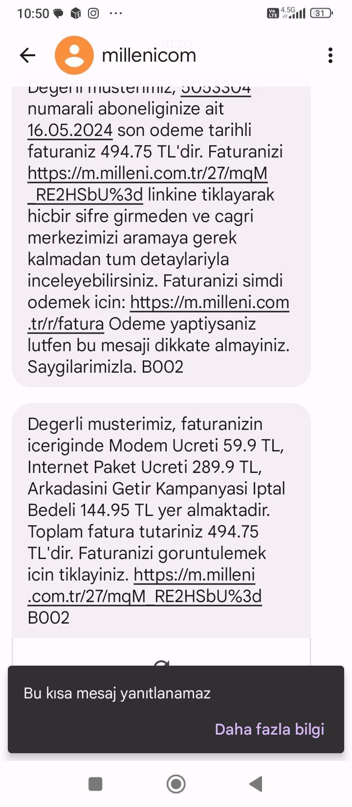Millenicom Müşteri Memnuniyetsizliği Ve İndirim Politikası Sorunu - Şikayetvar