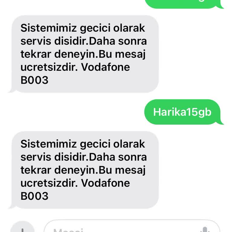 Vodafone Harika 15 Gb Paketi Şikayetleri - Şikayetvar