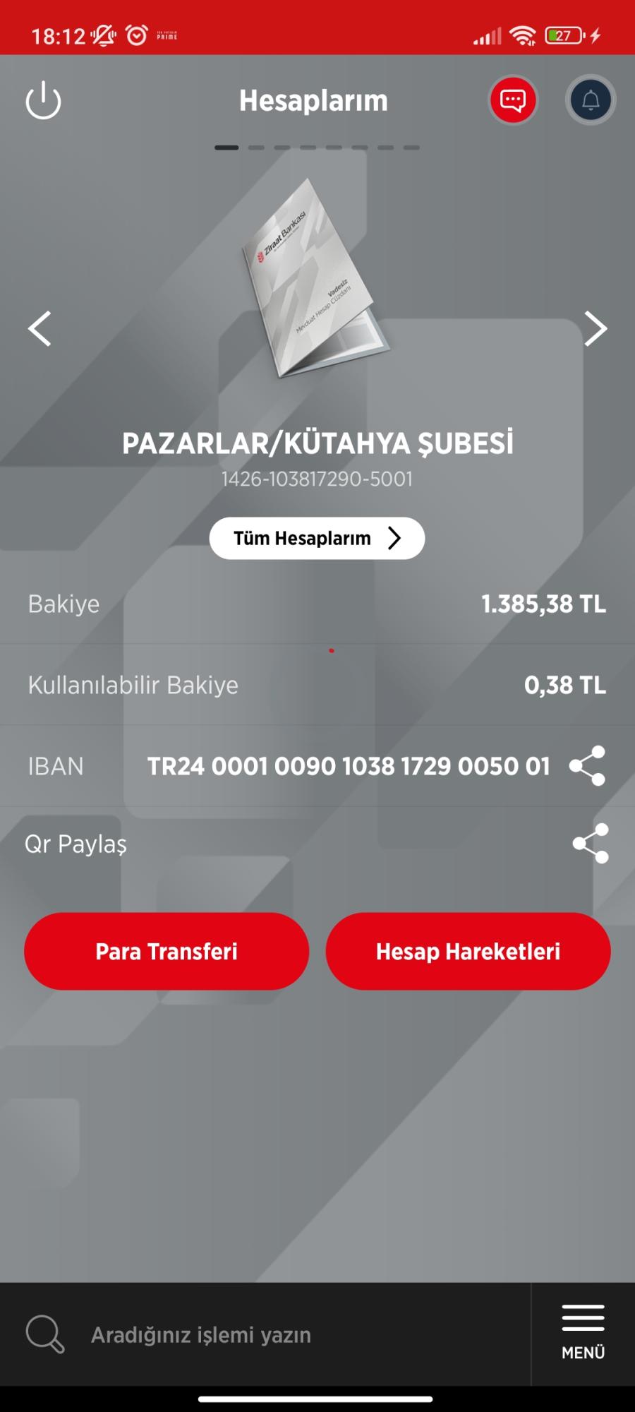 Ziraat Bankası Ziraat Bakiye Kullanımı - Şikayetvar