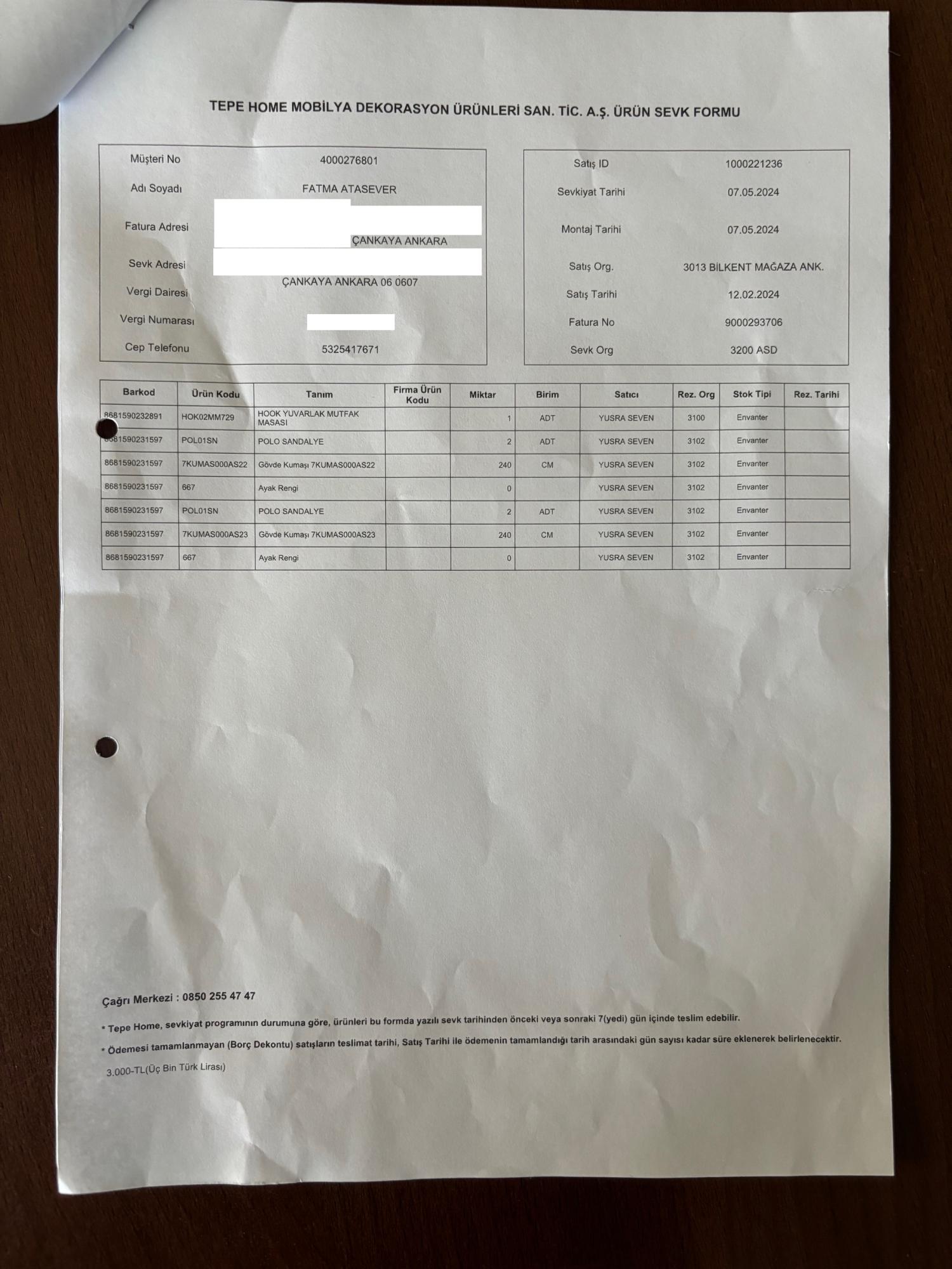 Tepe Home Mobilya Mı? Bir Daha Asla. - Şikayetvar