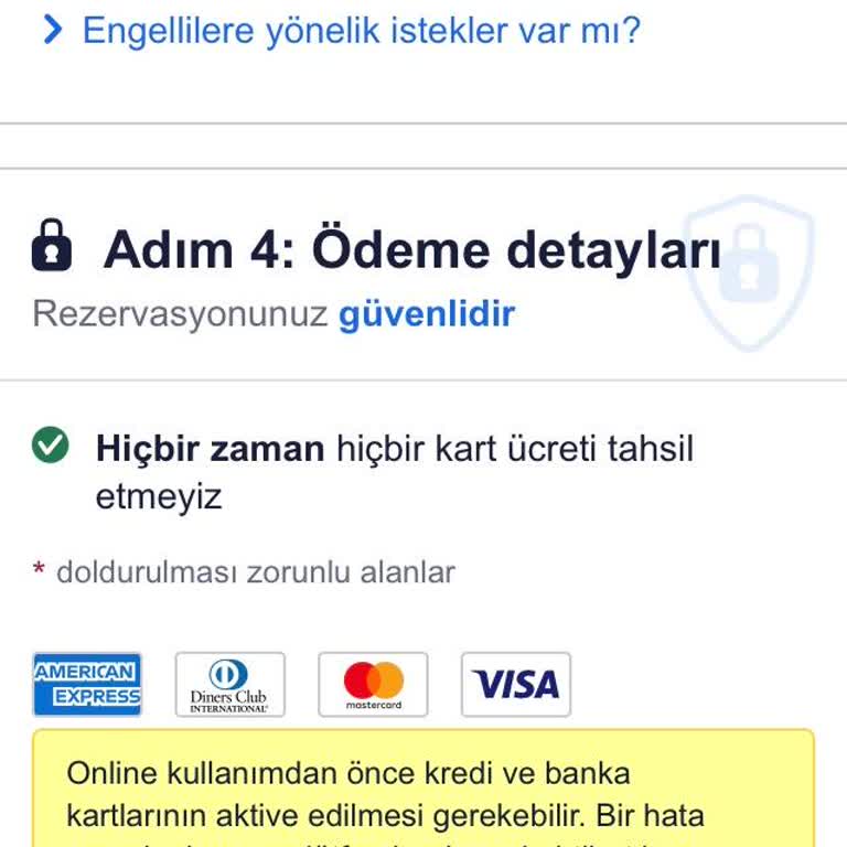 Hotels.com Troy Kart İle Ödeme Kabul Etmiyor - Şikayetvar