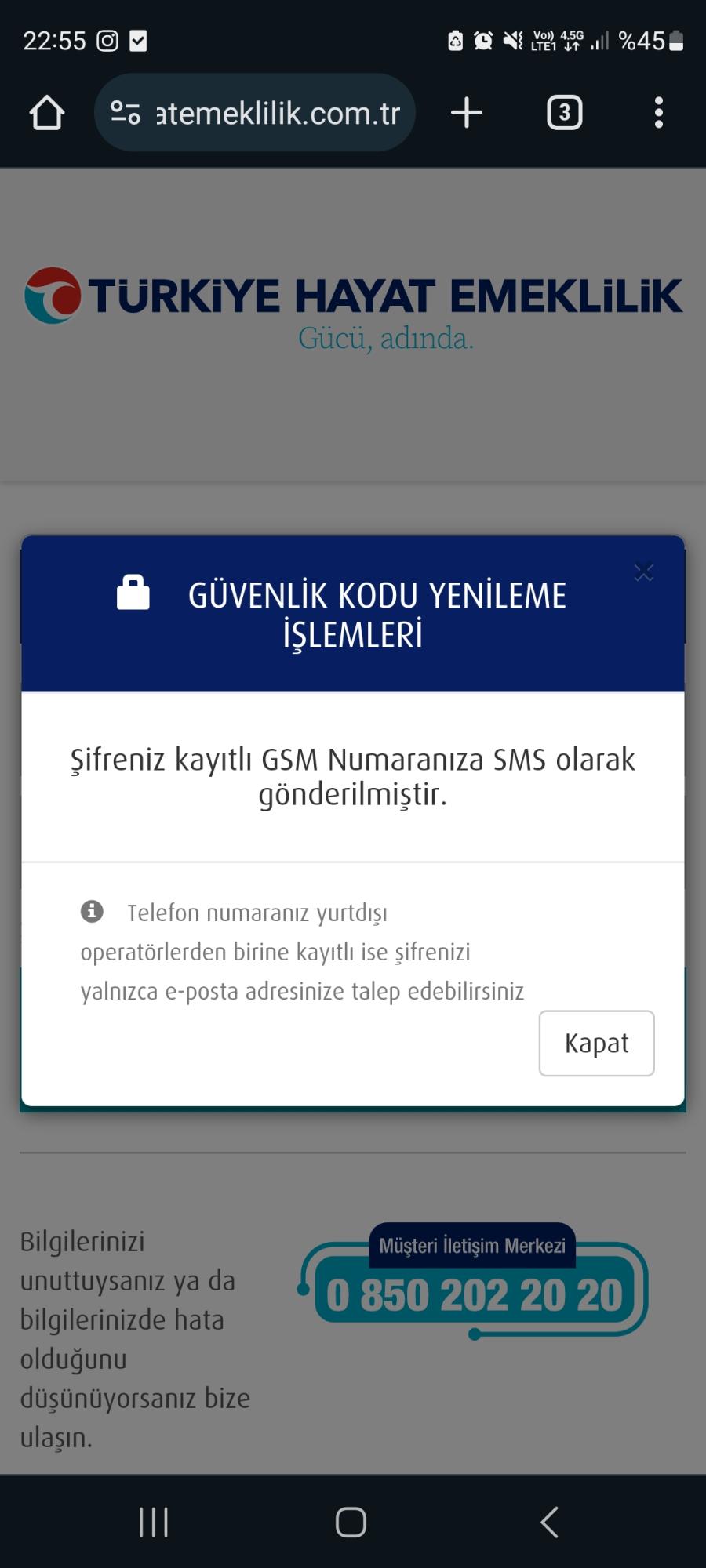 Türkiye Hayat Emeklilik Yanlış Telefon Numarası Sorunu - Şikayetvar