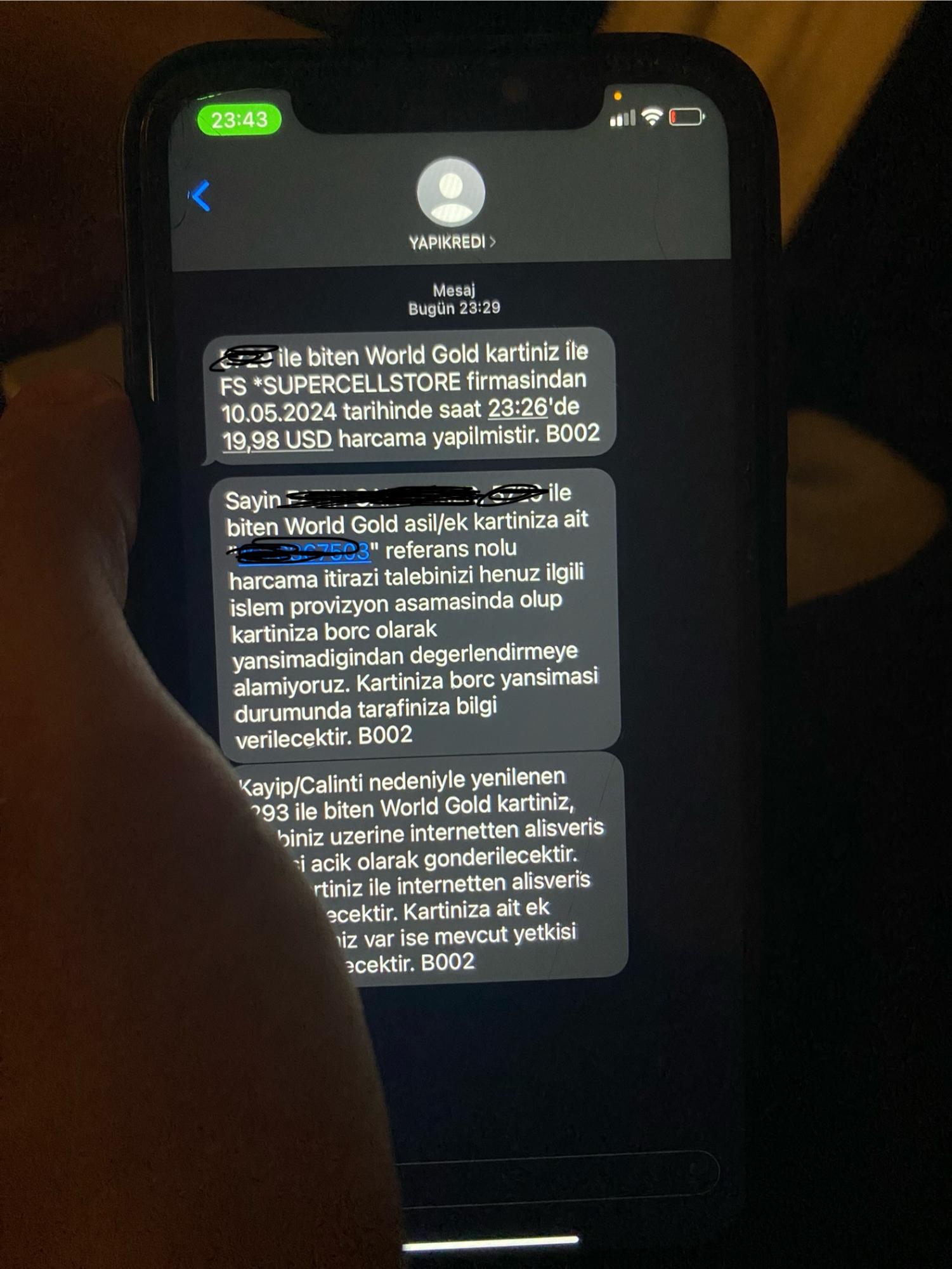 Supercell Supercell Store Yapı Kredi-KREDİ Kartımızdan Para Çekmiş ...