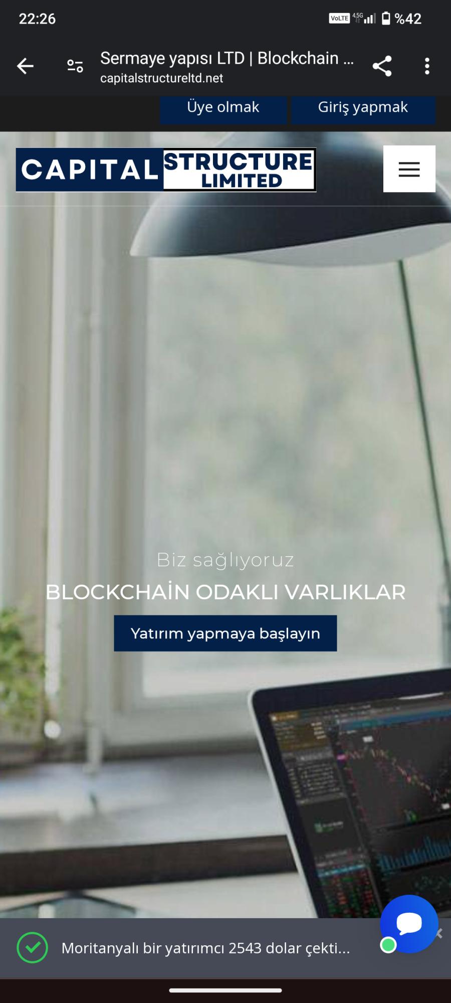 Capital Structure Ltd Yatırım Vaadiyle Başlayan Mağduriyetim! - Şikayetvar