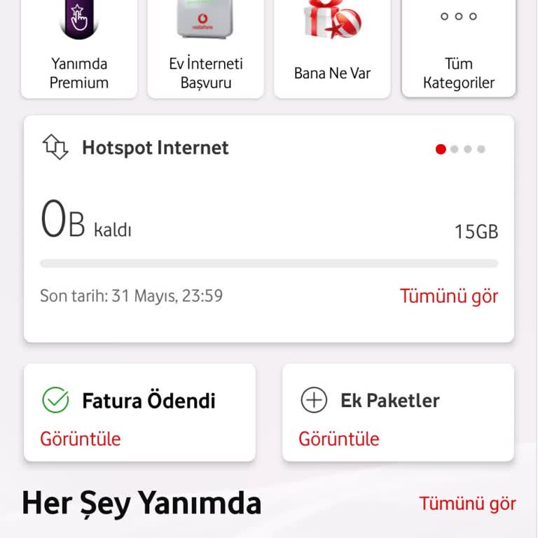 Vodafone Hotspot İnternet Paylaşımı Kota Sorunu - Şikayetvar