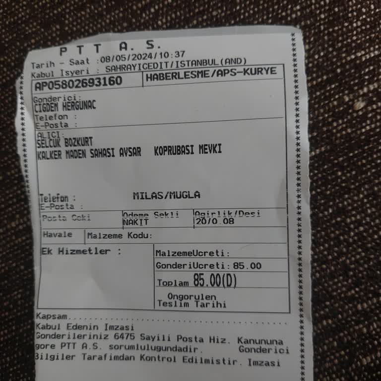 PTT Kargo APS Hizmetinde Yavaş Teslimat Ve Yüksek Ücret Sorunu - Şikayetvar