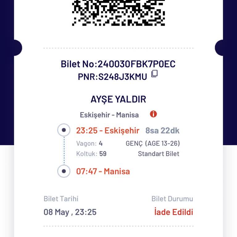 TCDD Bilet İptal Etme ve İptal Edilen Bilet Parası Şikayetleri - Şikayetvar