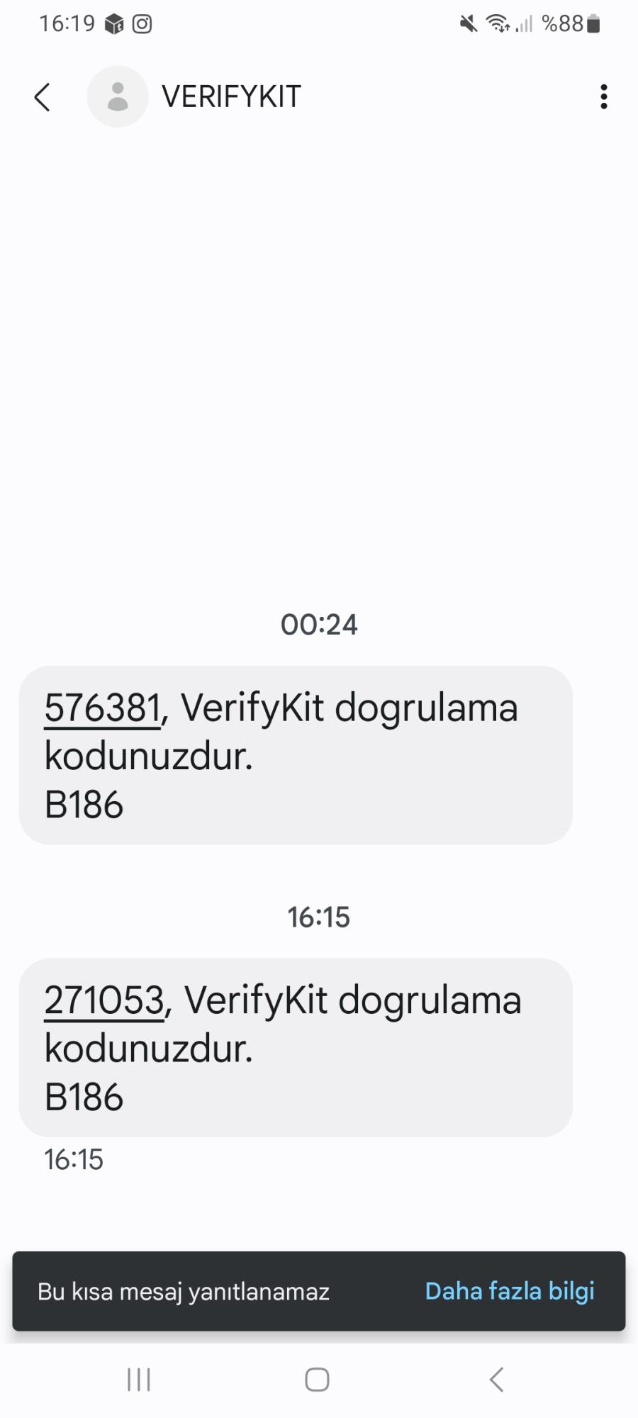 Verifykit Doğrulama Kodu Geliyor - Şikayetvar