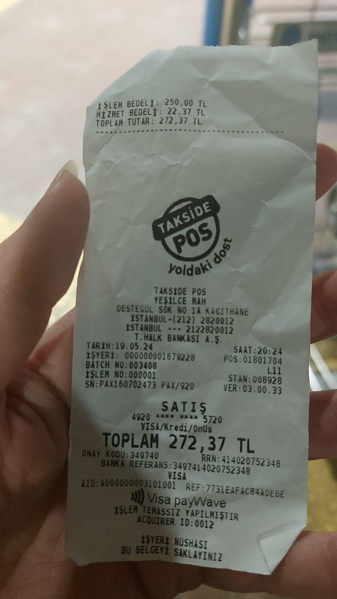 Takside Pos Şirketinin, Taksicilere Dağıttığı Pos Ücreti Pahalı ...