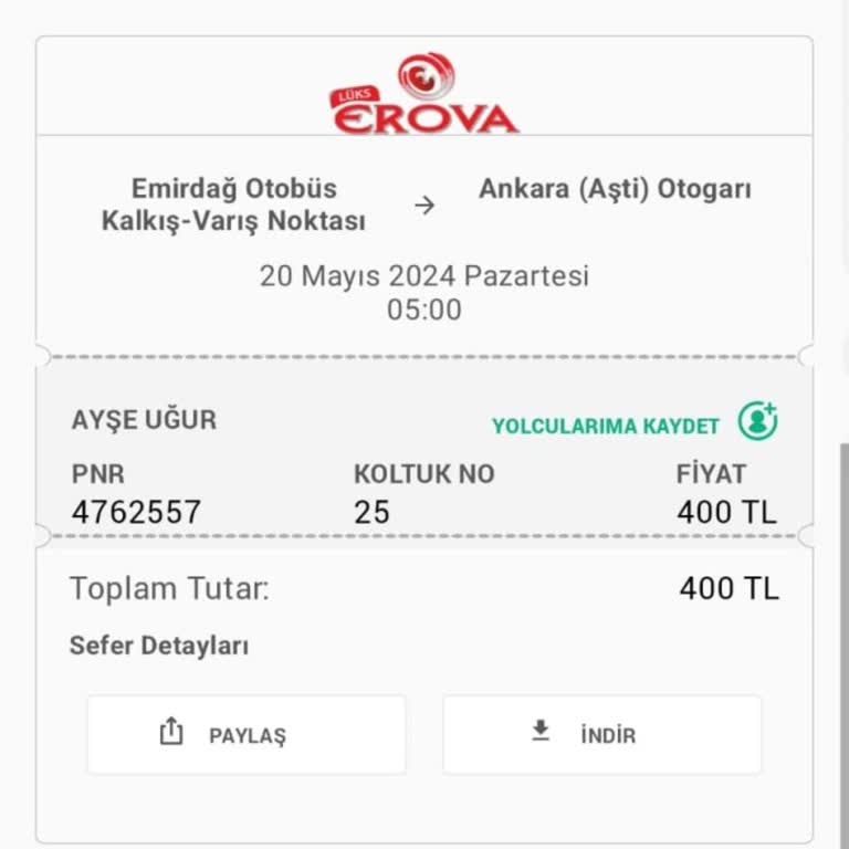 Lüks Erova Turizm Yolcu Unutan Firma - Şikayetvar