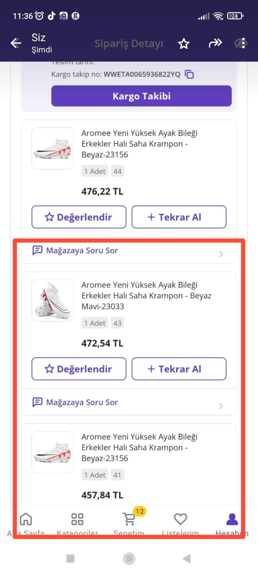 N11 Com Yurt Dışı Siparişlerde Eksik Gönderim Hakkında - Şikayetvar