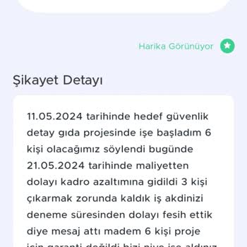 Detay Gıda Çalışan Şikayetleri - Şikayetvar
