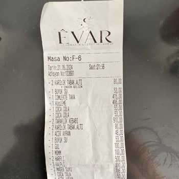 Evar Restaurant - Şikayetvar
