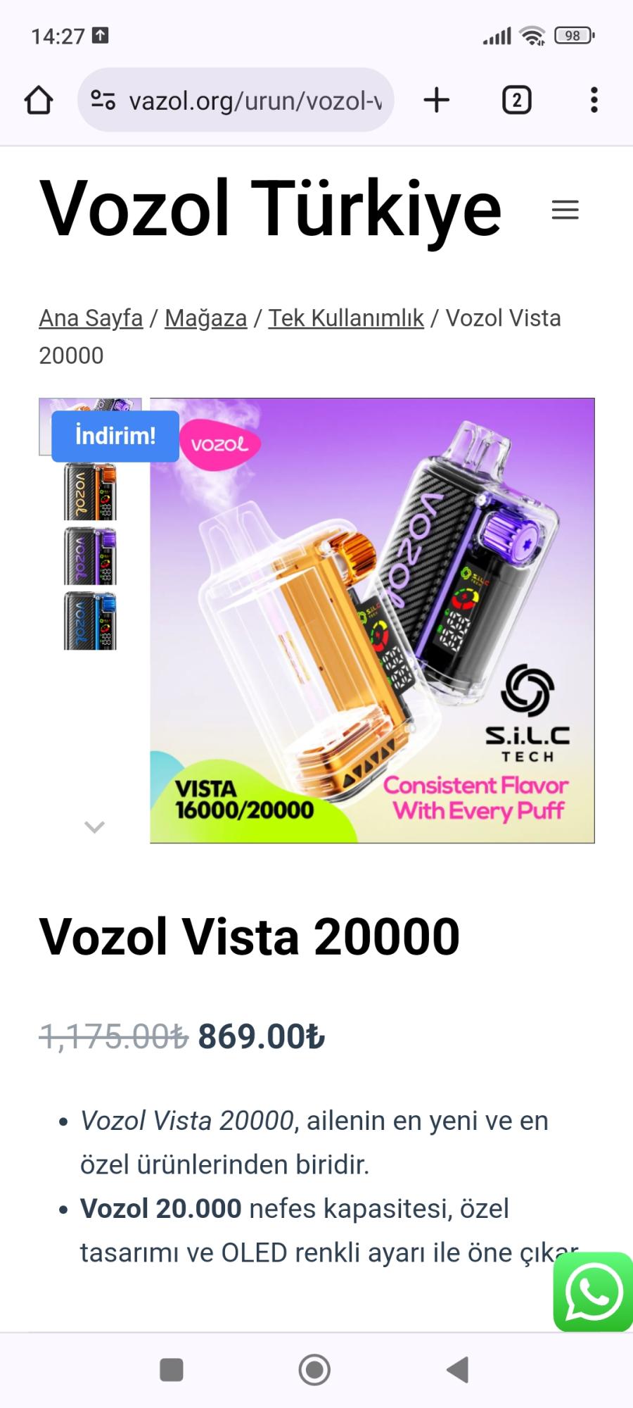 Vozol Puff Sigara Modelleri - Şikayetvar