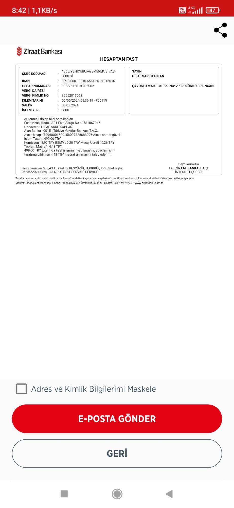 GNR Home Paramızı Geri Versinler - Şikayetvar