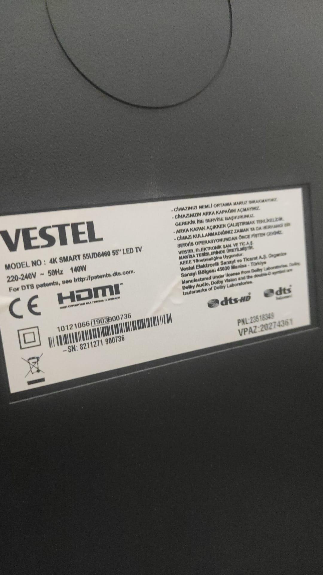 Vestel TV Arızası Hk. - Şikayetvar