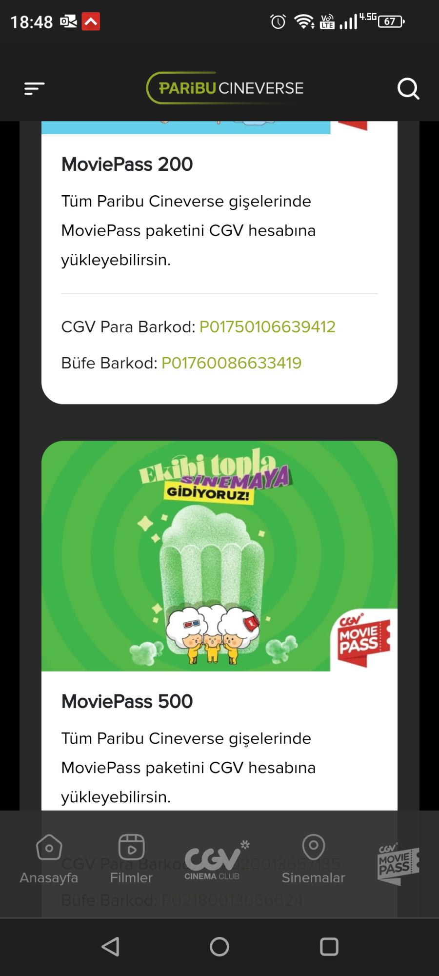 Paribu Cineverse Movie Pass Ödülü Sorunu - Şikayetvar