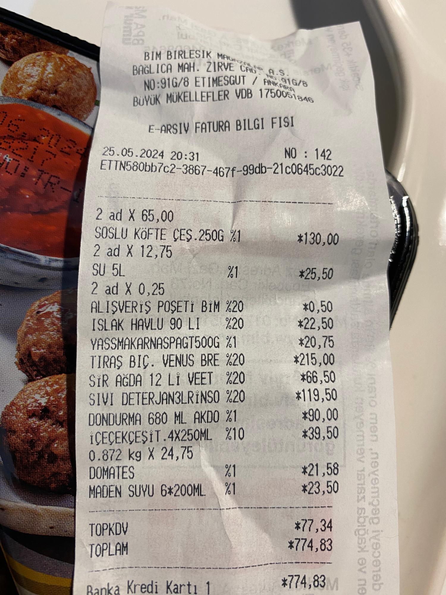 BİM BİM Market Küflü Namet Köfte - Şikayetvar