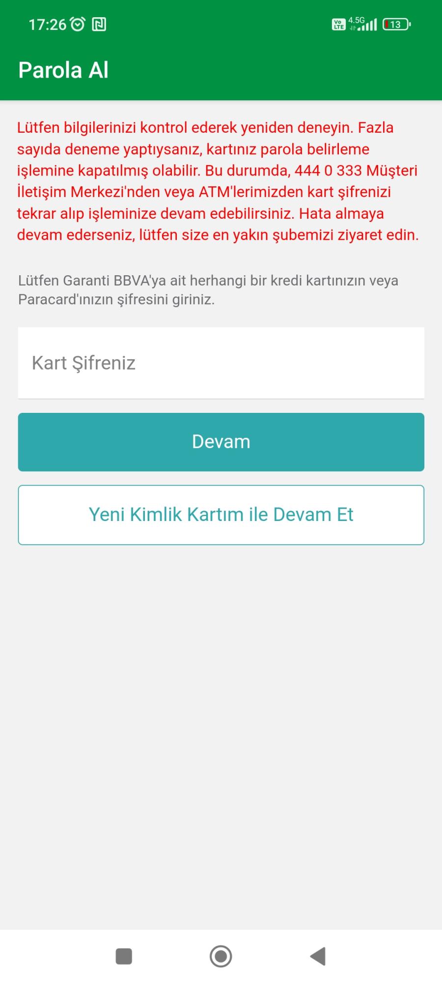 Garanti BBVA Garanti Bankası Mobil Bloke - Şikayetvar